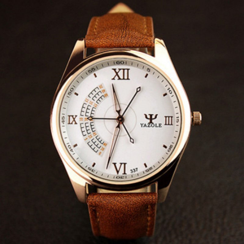 Luxury Watches Unique Fashion Men'S Watch Waterproof Watch Leather Wat ...